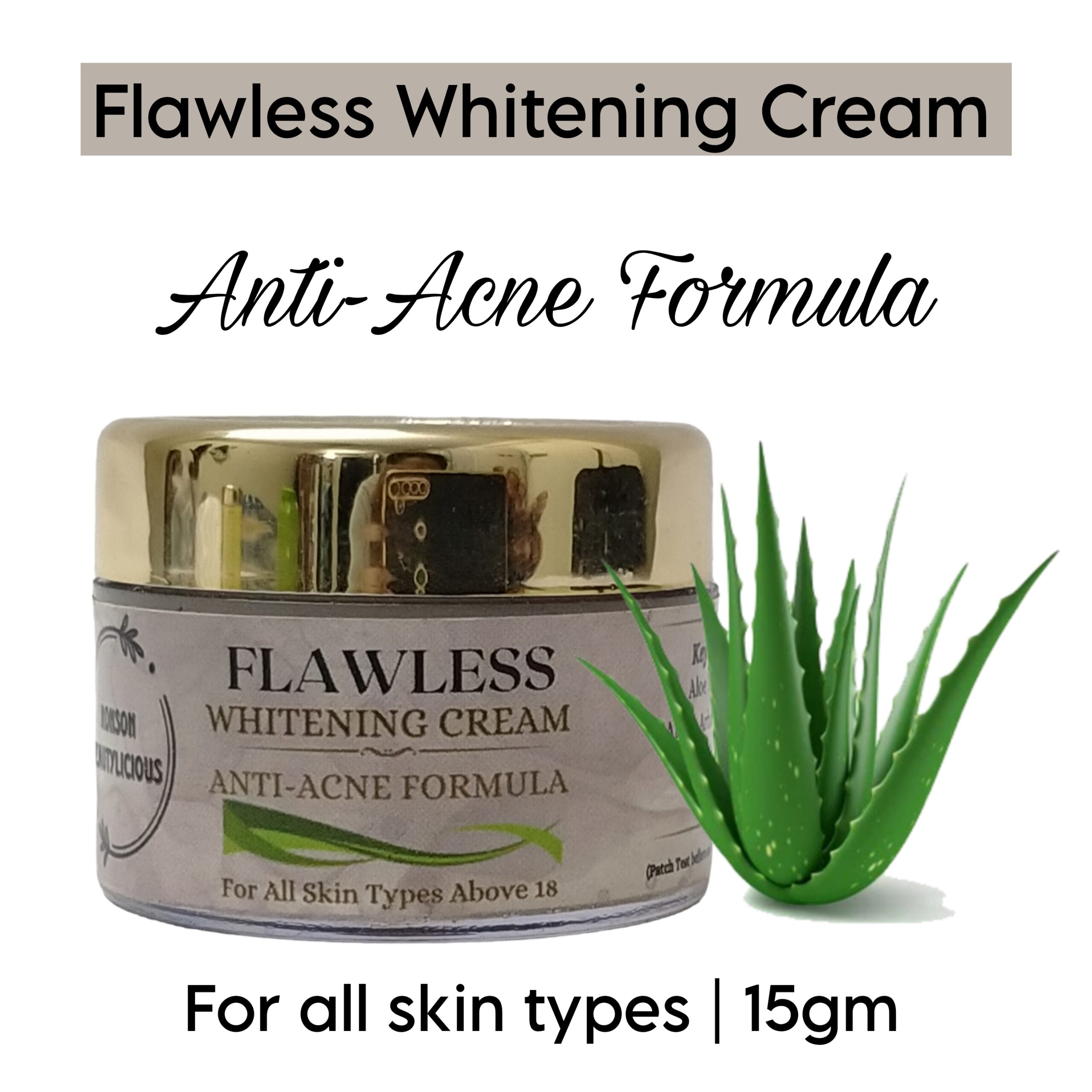 Flawless Whitening Cream - Anti-Acne Formula | Aloe Vera Extract, Kojic ...