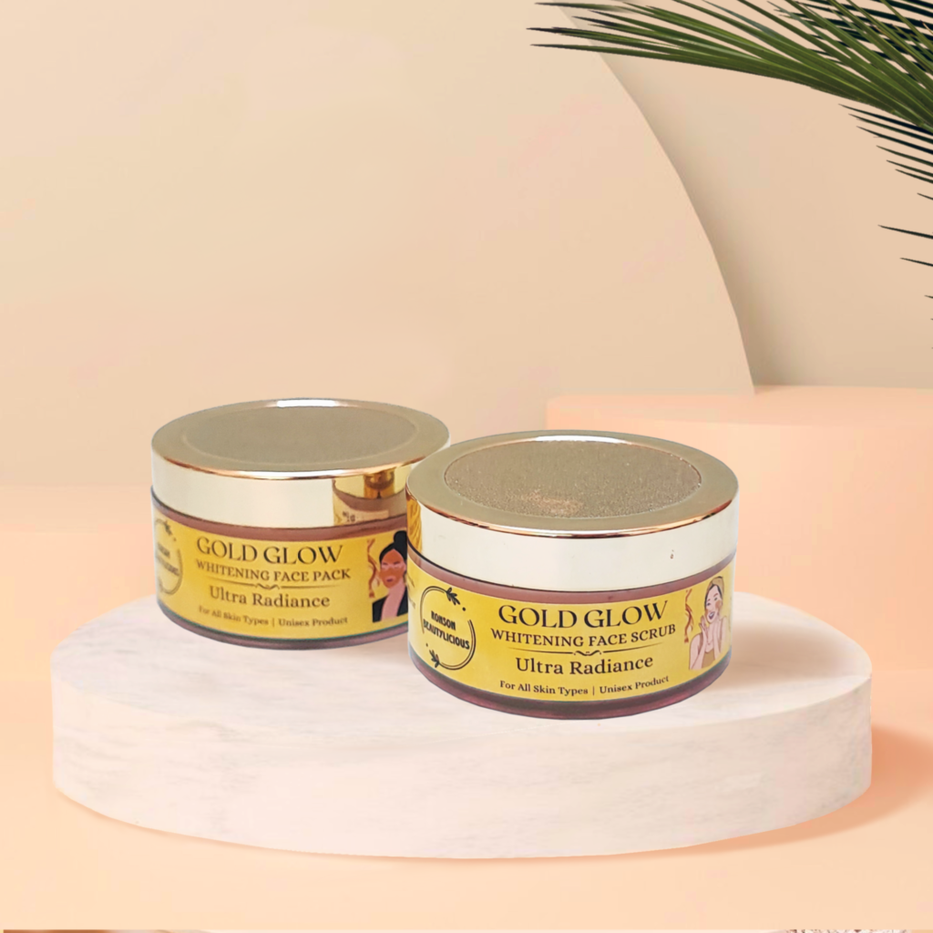 Gold Glow Whitening Face Scrub & Face Pack - RONSON BEAUTYLICIOUS